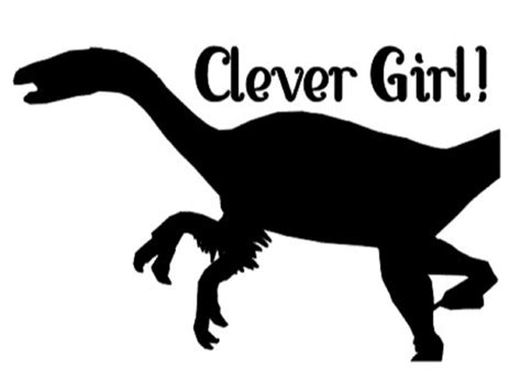 Clever Girl Raptor Cutting Machine File Silhouette Of Raptor Dinosaur