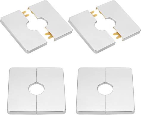Patikil Wall Split Flange 86mm 3 4 Od 4 Pcs Square Escutcheon Plate
