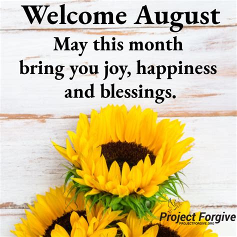 Welcome August May This Month Bring You Joy Happiness And Blessings