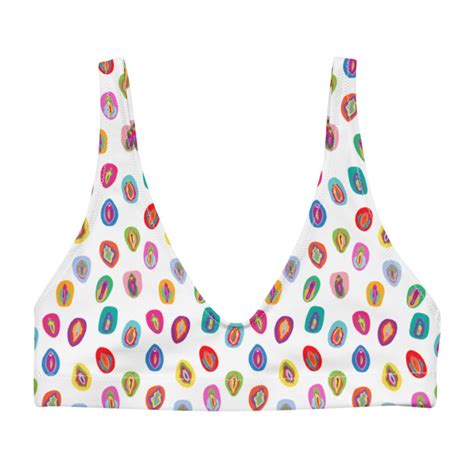 Vulva Bikini Top Feminist Bikini Vagina Bikini Multicolor Bikini Body Positive Pussy Art