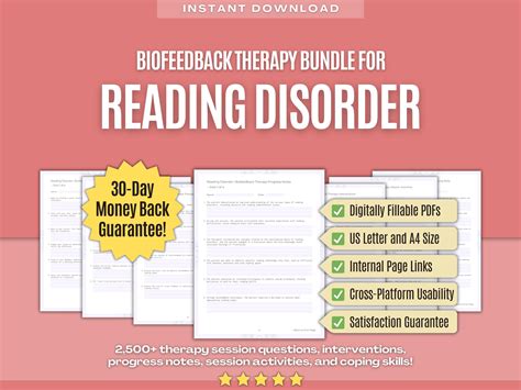 Reading Disorder Biofeedback Therapy Resources Workbooks Bundle