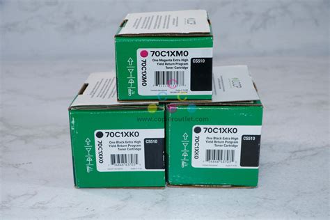 Used 3 Open Oem Lexmark Cs510 Extra High Yield Mkk Toner Cartridges