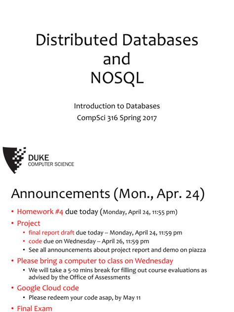 26 Distributed Dbms Nosql Pdf No Sql Databases
