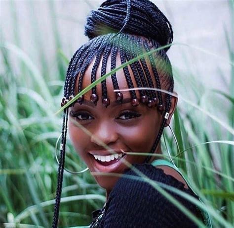 Bangs With Braids Hairstyle