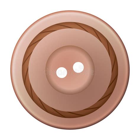 Sewing Button Icon Isolated On White Circular Button For Clothes Art