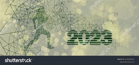 digitization 2023 year bokeh background stock illustration 2235546753