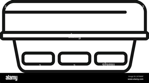 Simple Outline Drawing Of An Empty Plastic Container Suitable For