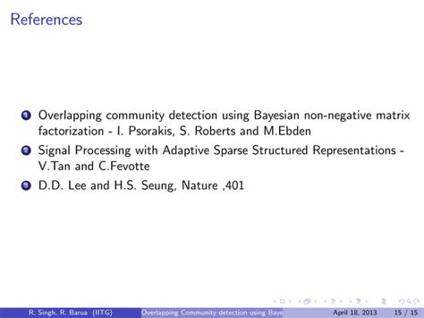 Overlapping Community Detection Using Bayesian Nmf Ppt