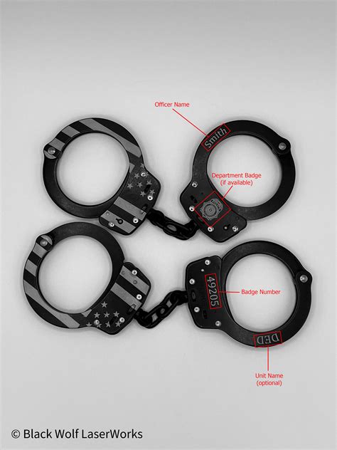 Smith And Wesson Custom Handcuffs Us Flag Chained Etsy