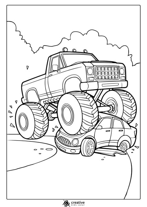 Monster Truck Coloring Pages 20 Free Printable Pdfs