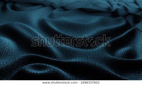 Blue Cloth Fabric Waves Background
