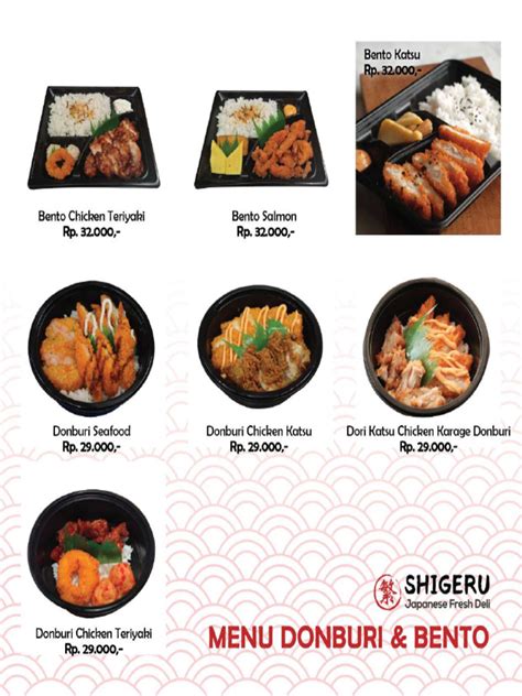 Menu Shigeru Pdf