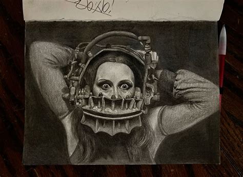Reverse Bear Trap Jigsaw Drawing Horror Reverse Bear Trap Tutorial