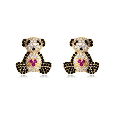 Gold Plated Brass Bear Stud Survivor Friendly