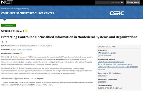 The Definitive Nist Sp 800 171 Self Assessment Template — Etactics