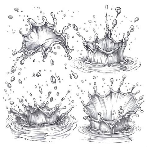 Water Splash Drawing