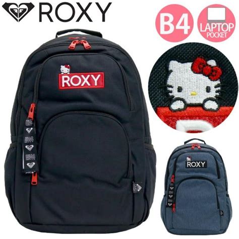 リュック Roxy ロキシー コラボ キティ Hello Kitty ハローキティ リュックサック バックパック デイパック レディース サイドポケット 保冷 スポーツ 20l 25l