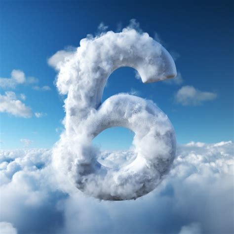 Hyperrealist Cloud Art Number Six In The Sky Stock Illustration