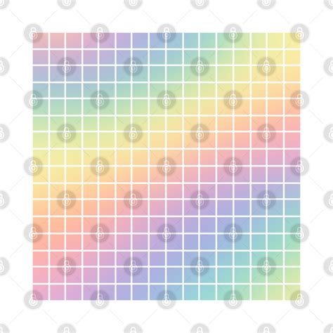 Rainbow Colorful Grid Cute Aesthetic Rainbow Grid Tapestry Teepublic