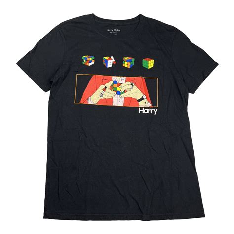 Harry Styles 2018 Rubiks Cube Tour Uni Sex T Shirt Si… Gem
