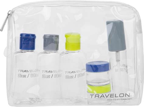 Travelon 1 Quart Zip Top Bag With Bottles Clear One Size