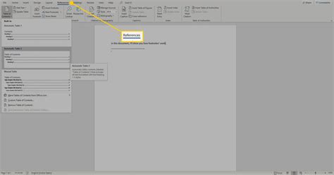 how to insert a table of contents in microsoft word how to do a table