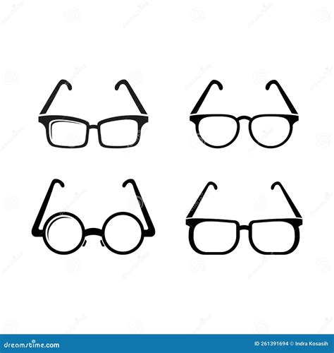 Glasses Logo Design Vecto Stock Vector Illustration Of Human 261391694