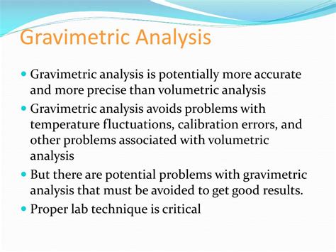 Ppt Ert207 Analytical Chemistry Gravimetric Analysis And