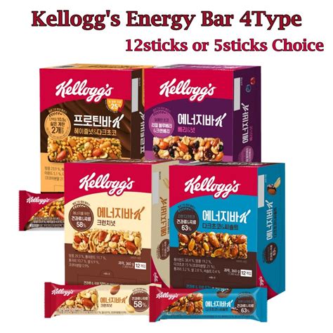 Kelloggs Protein Bar Energy Bar 4type 12sticks 5stick Korean Cereal