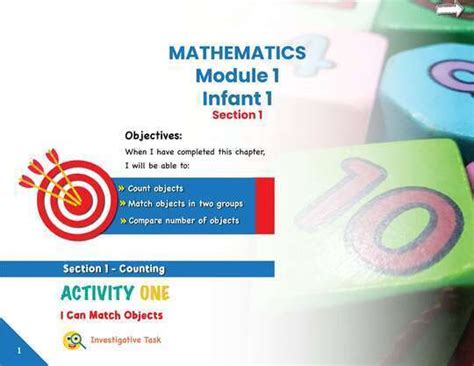 Mathematics Module 1 Infant 1 Section 1 By Ministry Of Education