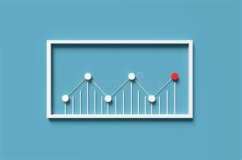 Line Graph Showing Growth With Red Dot Reaching Peak Performance Stock