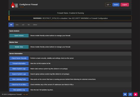 Install › Enable Csf Web Interface Configserver Security And Firewall