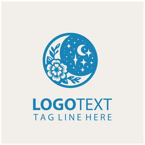 Premium Vector Floral Moon Logo Vector Illustrations