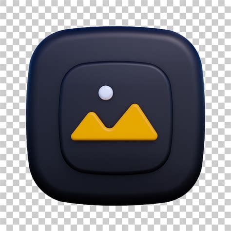 premium psd 3d user interface gallery icon isolated