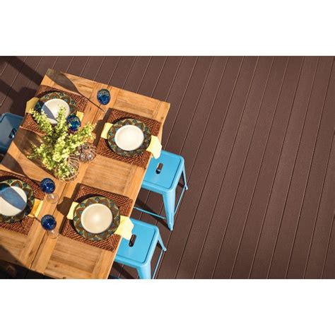 Timbertech Prime Solid Dark Teck Composite Wood Deck Board 20 Ft