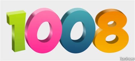 1008 Text Effect And Logo Design Number
