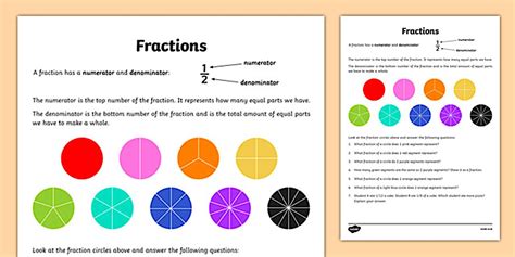 Editable Fraction Worksheet Teacher Made Twinkl