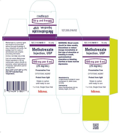 Dailymed Methotrexate Solution