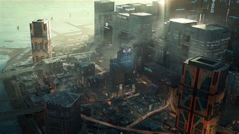 Cyberpunk 2077 Sci Fi City Buildings 4k Hd Wallpaper Rare Gallery