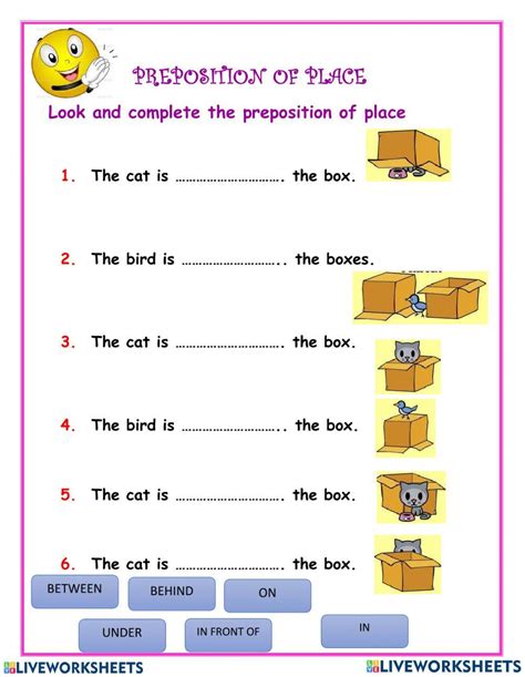 Prepositions Worksheets Grade 2