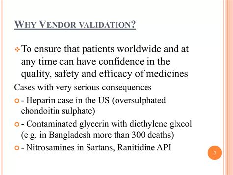 Vendor Validation Requirement For Vendor Validation Pdf