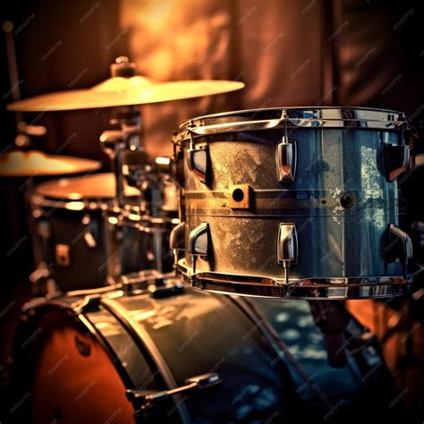 Premium Ai Image Closeup On A Musical Drum Set