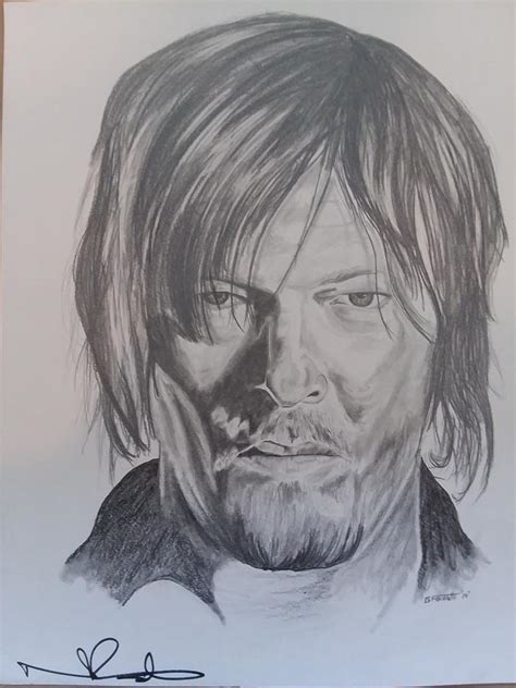 Norman Reedus Drawing By Glenn Fiscaletti Fine Art America