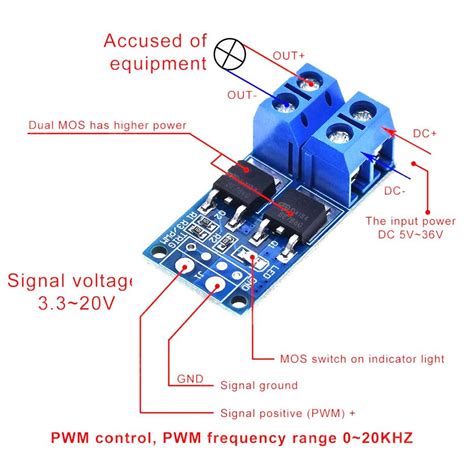 Módulo Mosfet Pwm Arduino 30a 36v 400w D4184 Alta Potência