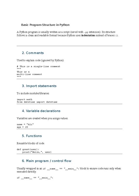 Introduction To Python Basics Structure And Syntax Cse 101 Studocu