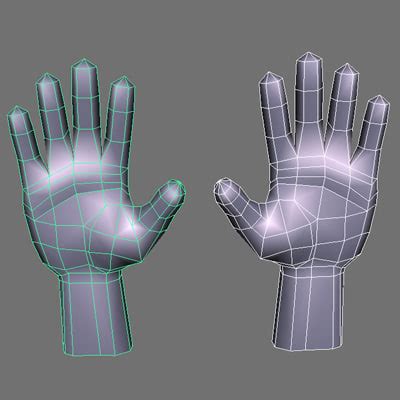 Low Poly 3d Hand Model
