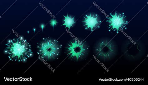 Exploding Fireworks Animation Royalty Free Vector Image