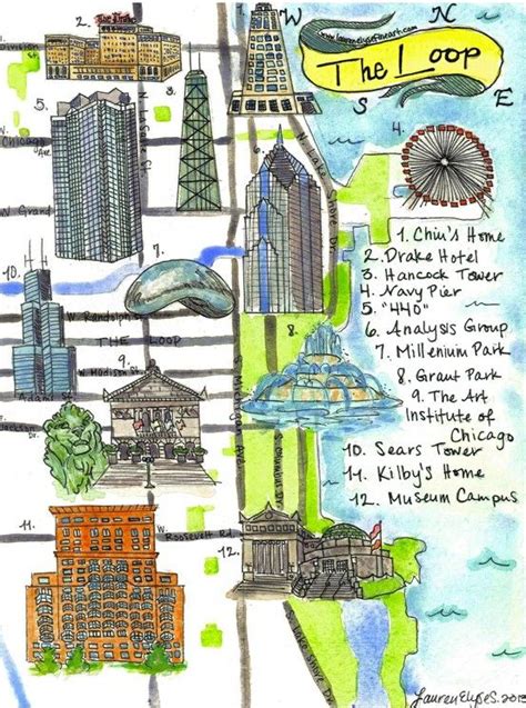 Chicago Attractions Map Free Pdf Tourist City Tours Map Chicago 2023