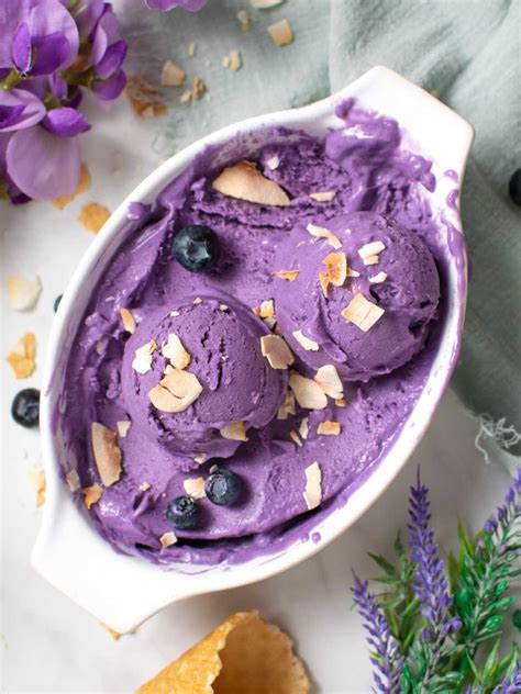 Natural Homemade Ube Ice Cream Purple Yam Sugaryums