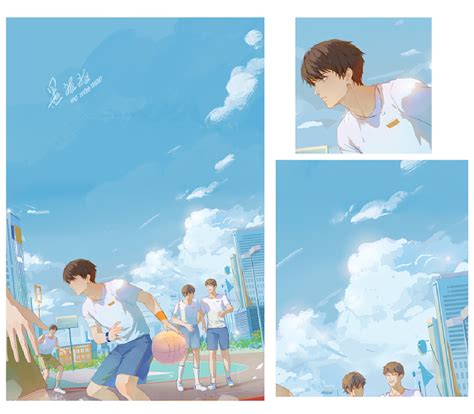 少年和篮球墨猫猫 站酷zcool